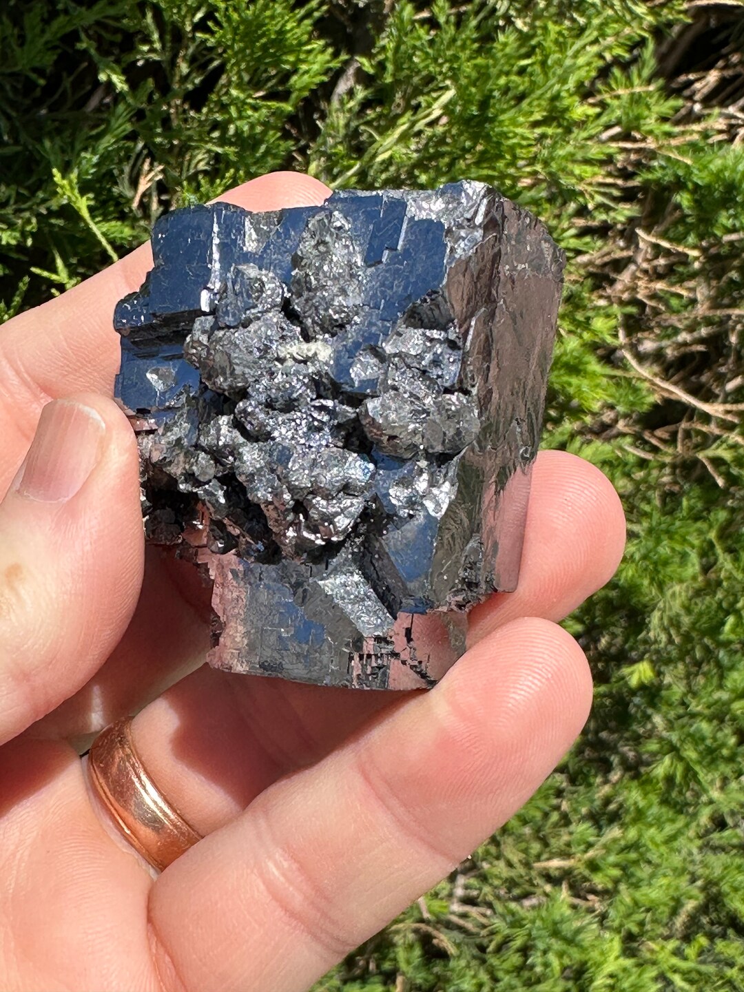 Robotic Ice Cube! Stunning 1.8-inch Galena Cube - Sweetwater Mine ...