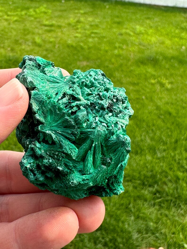 Stunning 2.0-inch High-grade Fibrous Malachite - Katanga, Congo ...
