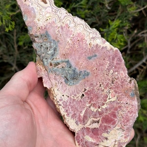 5.8-inch inca Rose Rhodochrosite With GALENA Slab Capillitas Mine ...