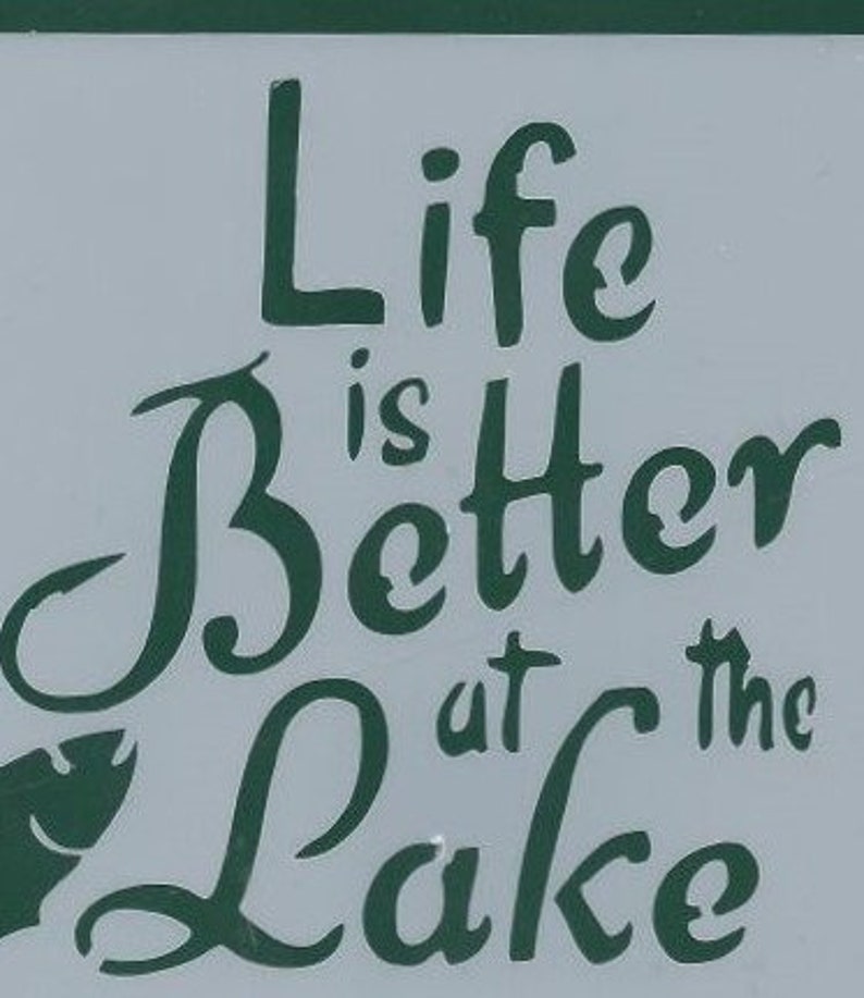 Life is Better at the Lake Stencil Reusable Stencil DIY - Etsy
