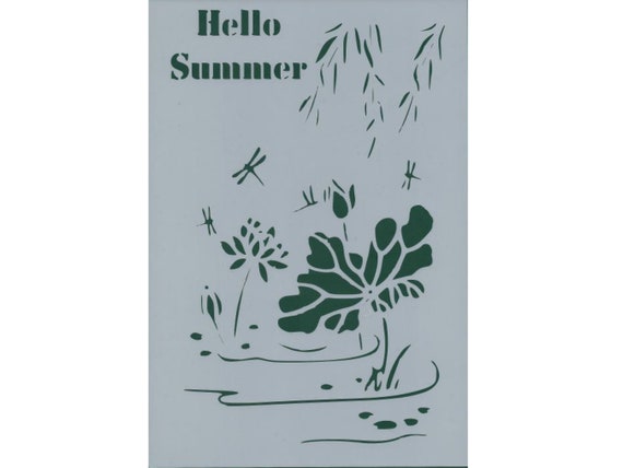 Hello Summer Stencil Reusable Stencil DIY Stencil Home - Etsy