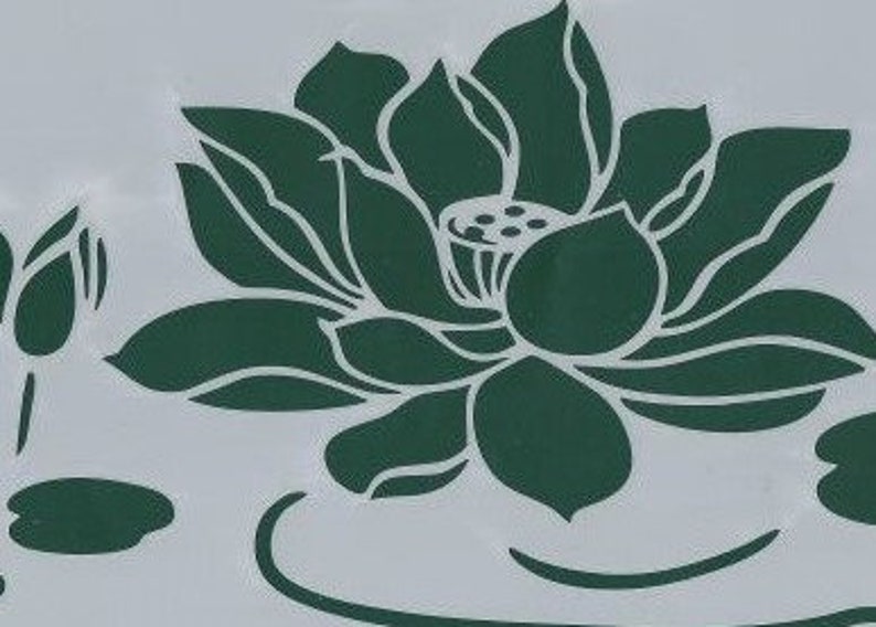 Water Lily Stencil Reusable Stencil DIY Stencil Home Decor - Etsy