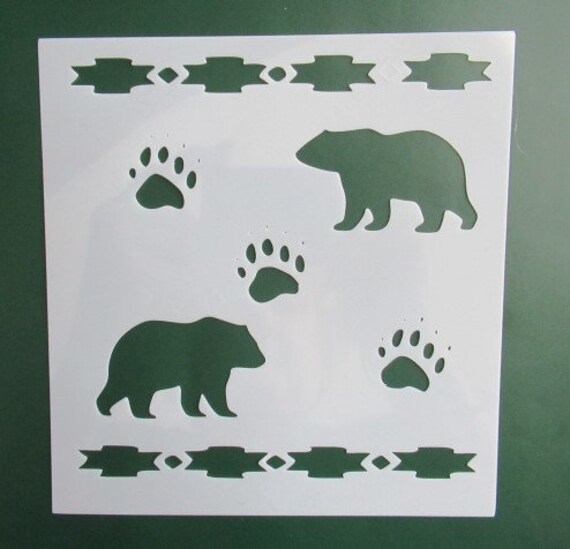 Bear & Paw Stencil Reusable Stencil DIY Stencil Home Decor - Etsy
