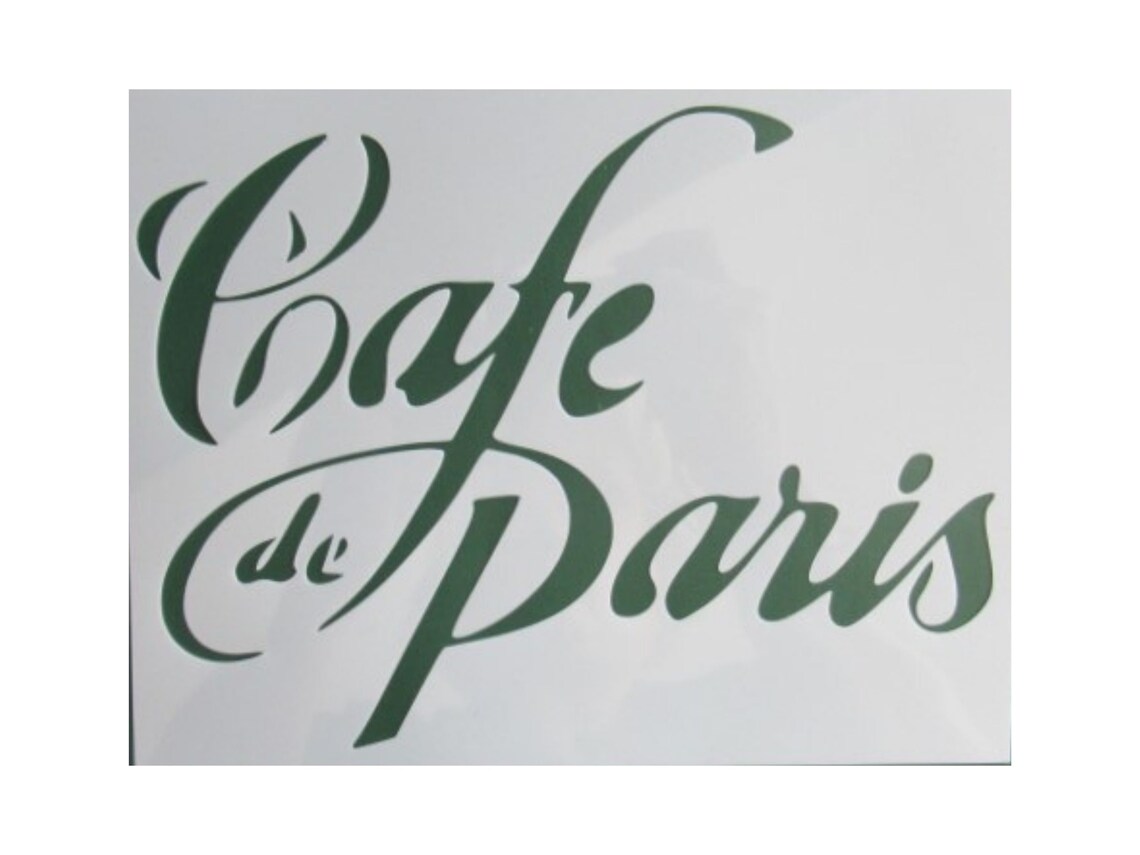 Cafe de Paris Stencil Reusable Stencil DIY Stencil Home | Etsy