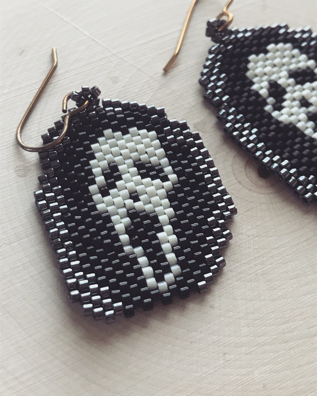 Scream Beaded Glass Earrings - Etsy