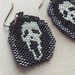 Scream Beaded Glass Earrings - Etsy