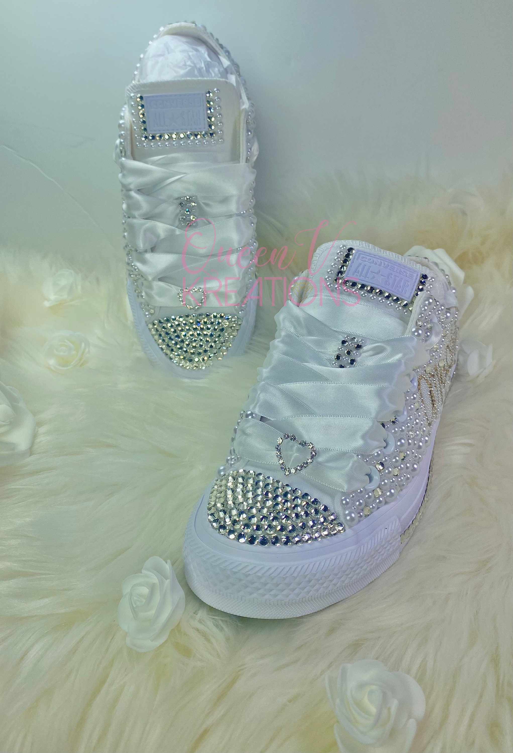 Champagne Bling Converse-wedding Converse-bridal Sneakers-chucks and ...