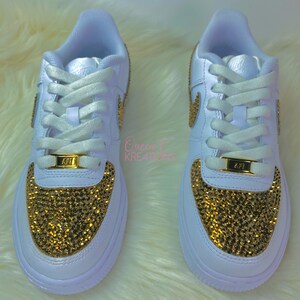 Gold Bling Air Force1 •custom Bling Nikes•custom Air Force 1• - Etsy