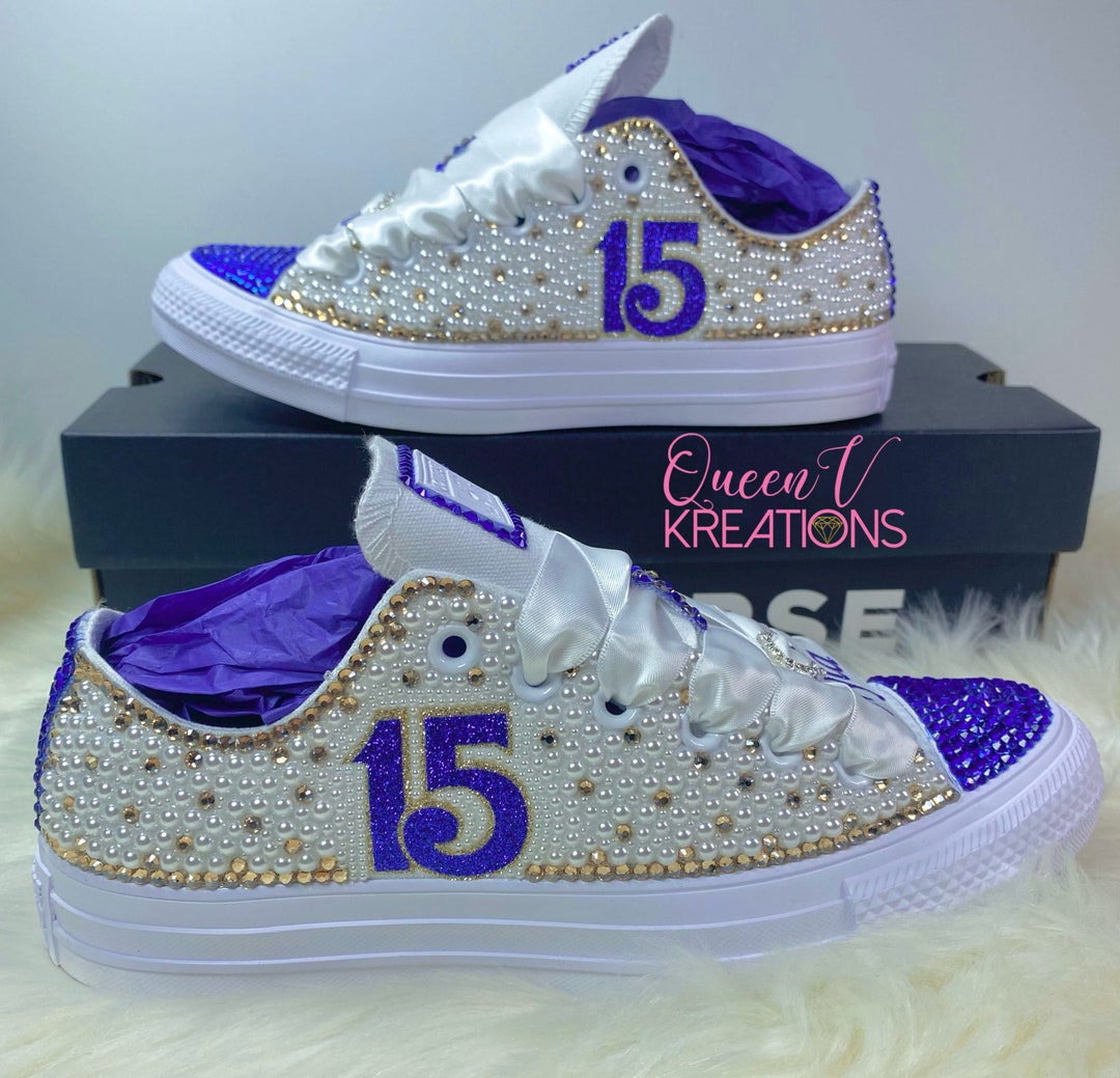 Bling Converse • Quinceanera Bling Converse•wedding Converse-bridal ...