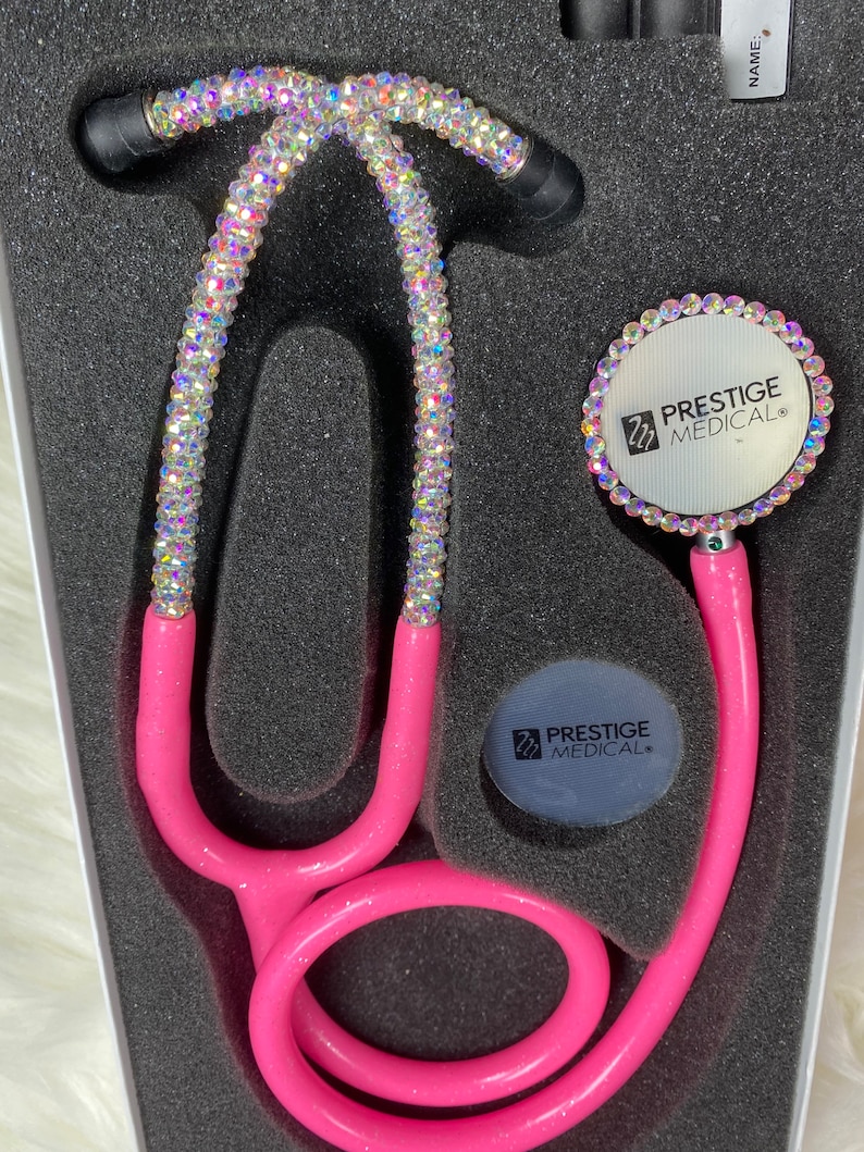 Pink Glitter Bling Stethoscope Stethoscopeprestige - Etsy