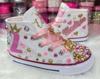 Kids Custom Bling Converse - Etsy