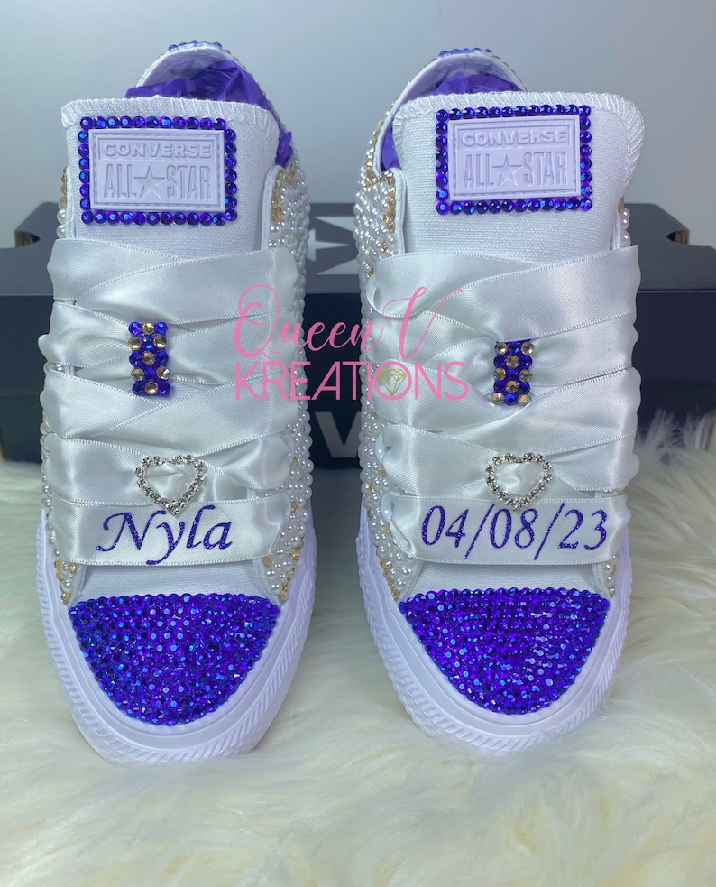 Bling Converse • Quinceanera Bling Converse•wedding Converse-bridal ...