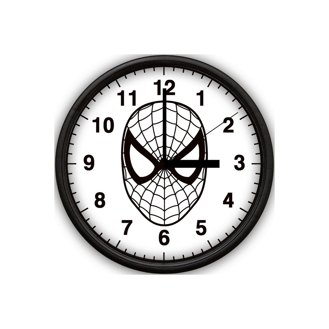 8 Spiderman Clock With Black and White Face - Etsy
