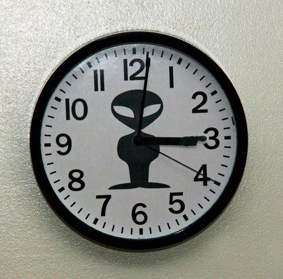 Martian-alien-extraterrestrial 8 Round Clock Black - Etsy