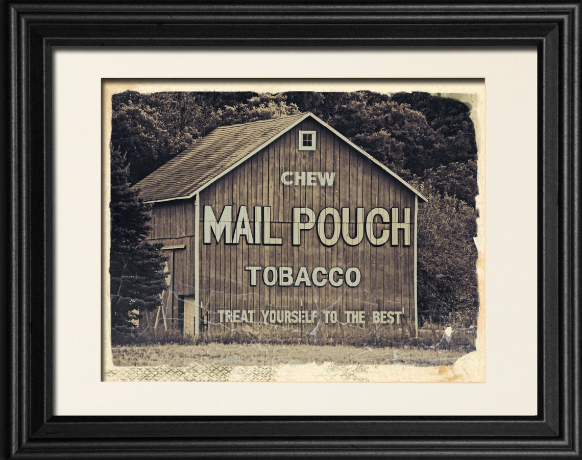 Mail Pouch Tobacco Barn Rustic Farmhouse Picture Farm Décor | Etsy