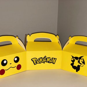 Pokemon Pikachu Pokeball Birthday Party Favor Boxes - Etsy