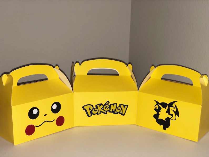Pokemon Pikachu Pokeball Birthday Party Favor Boxes - Etsy