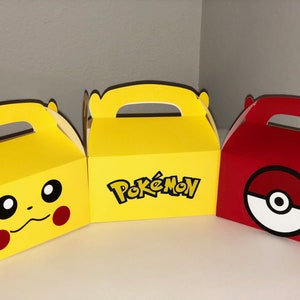Pokemon Pikachu Pokeball Birthday Party Favor Boxes - Etsy
