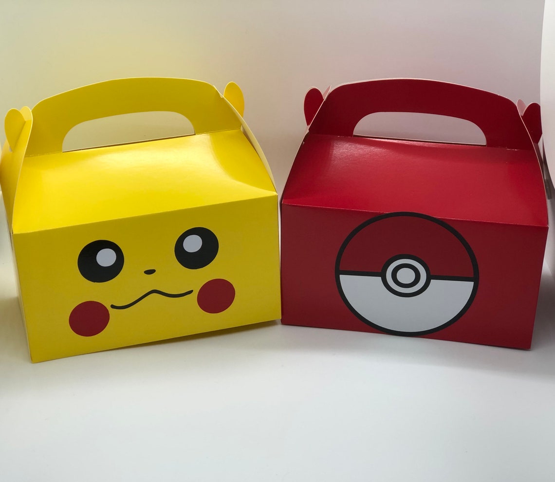 Pokemon Pikachu Pokeball Birthday Party Favor Boxes - Etsy