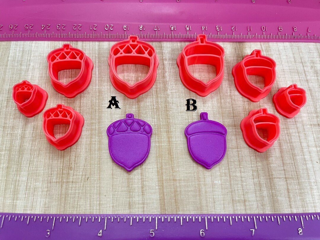 Acorn Embossing Cutters for Cookie Fondant Polymer Clay, Jewelry ...