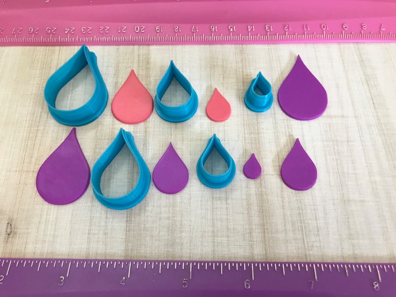 Tear Drop Cutter for Cookie or Fondant & Polymer Clay, Jewelry Earrings ...