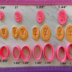 Rose Flower Stamps and Oval Fancy Cutters Polymer Clay Jewelry Earrings ...