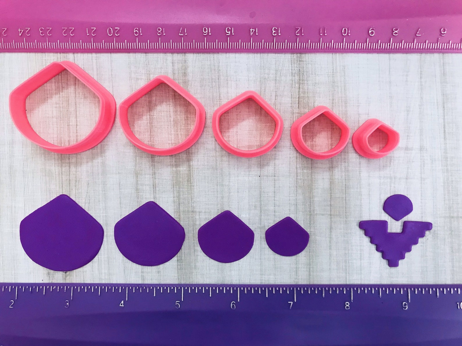 Floppy Rhombus or Shark's Bite Cutters for Polymer Clay - Etsy