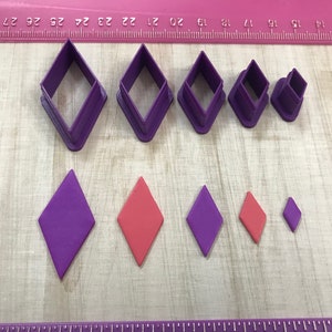 Rhombus Diamond Cutter for Cookie Fondant Cutter or Polymer Clay ...