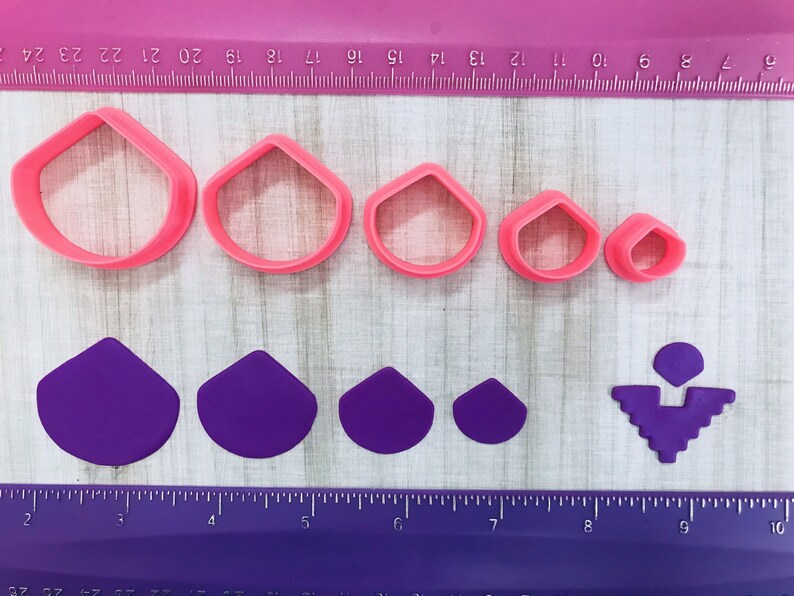 Floppy Rhombus or Shark's Bite Cutters for Polymer Clay - Etsy