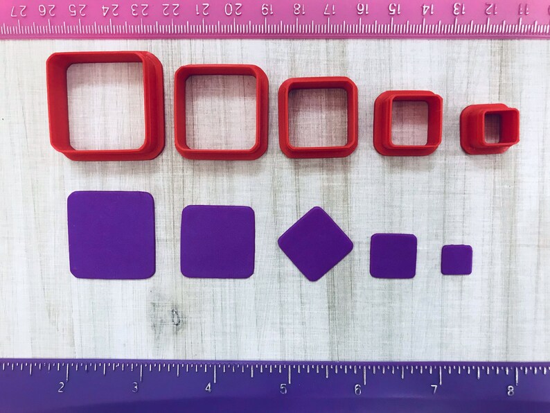 Round Corners Square Cutter for Cookie or Fondant Cutter & Polymer Clay ...