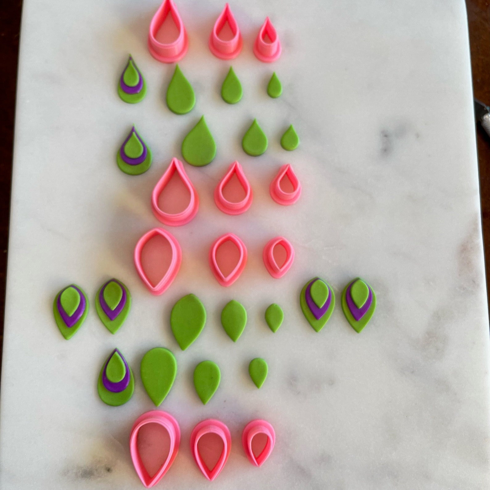 Tear Drop Cutter for Cookie or Fondant & Polymer Clay, Jewelry Earrings ...