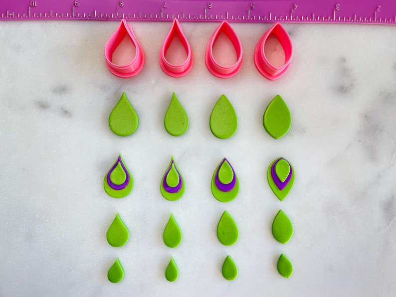 Tear Drop Cutter for Cookie or Fondant & Polymer Clay, Jewelry Earrings ...