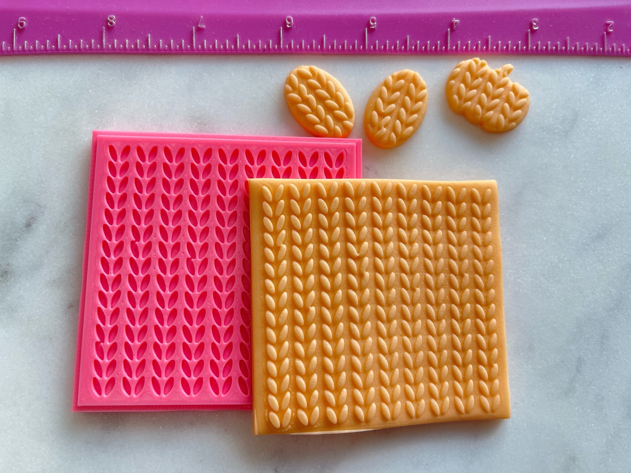 Knit Texture Mat for Polymer Clay Jewelry Earrings Making Texture Skin ...