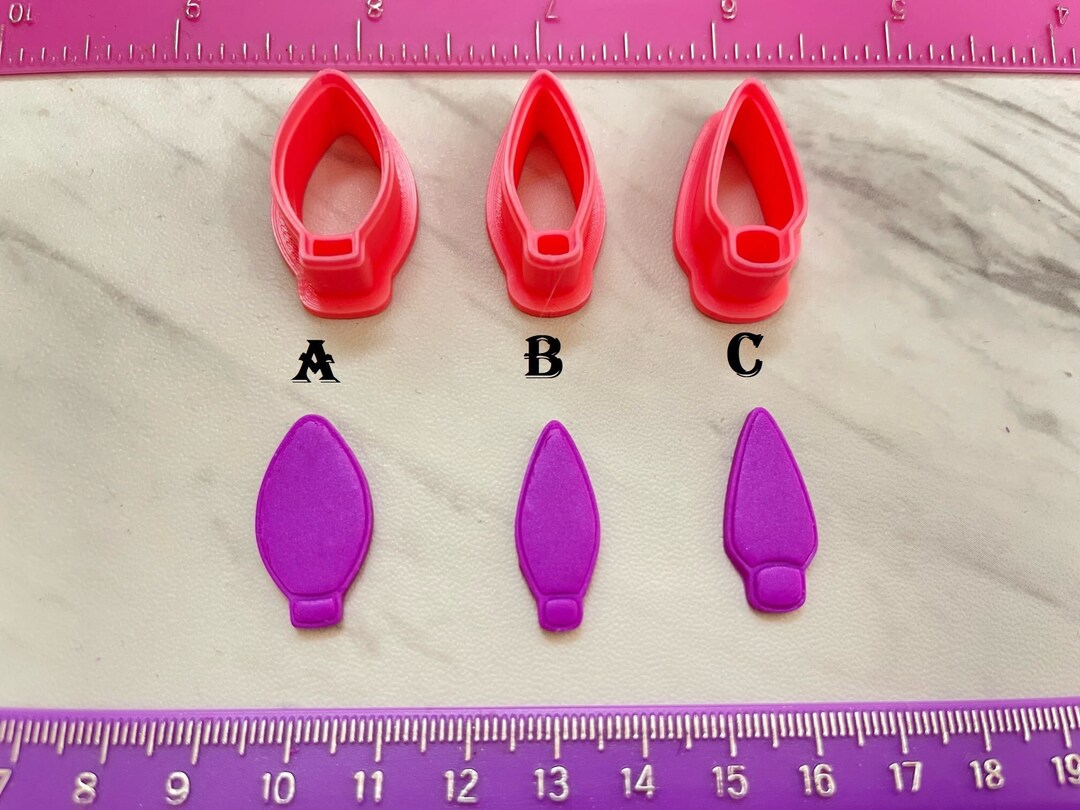 Christmas Light Bulb Cutters Cookie Fondant Polymer Clay Jewelry ...