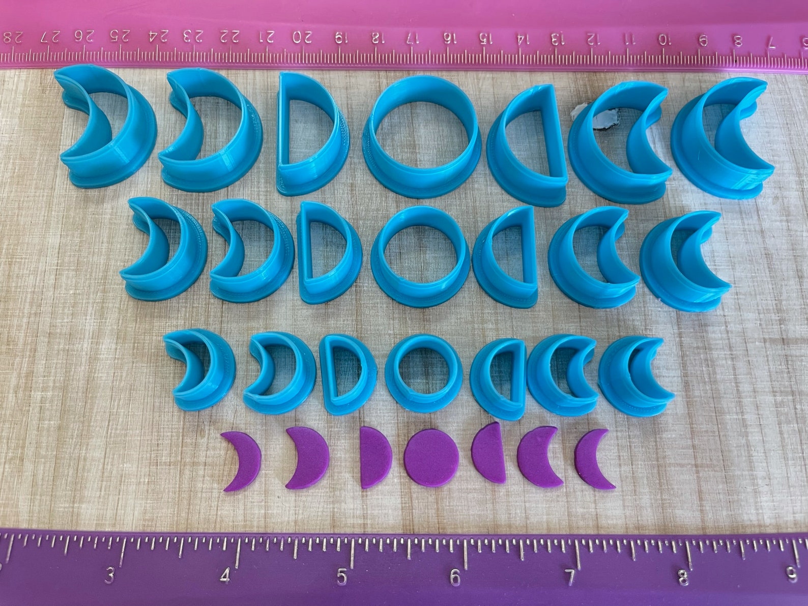 Moon Phases Set Cutters for Polymer Clay Jewelry Earring Making Cookie ...