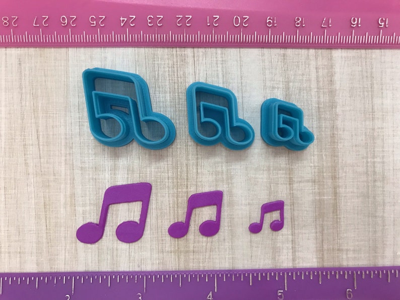 Music Note Cutters Cookie or Fondant Cutter or Polymer Clay - Etsy