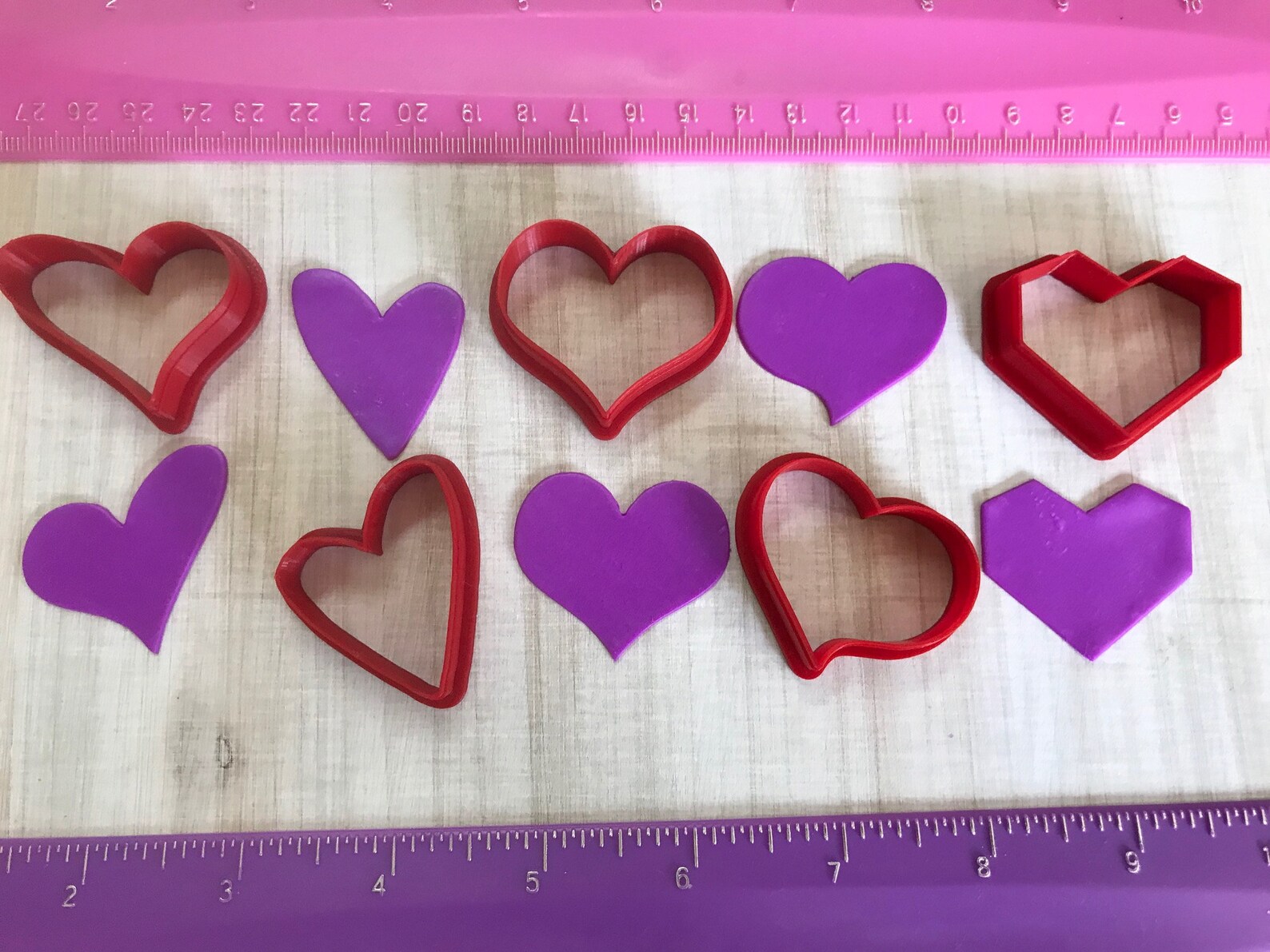 Hearts Cutter Set of 5 Cutters for Polymer Clay Jewelry - Etsy