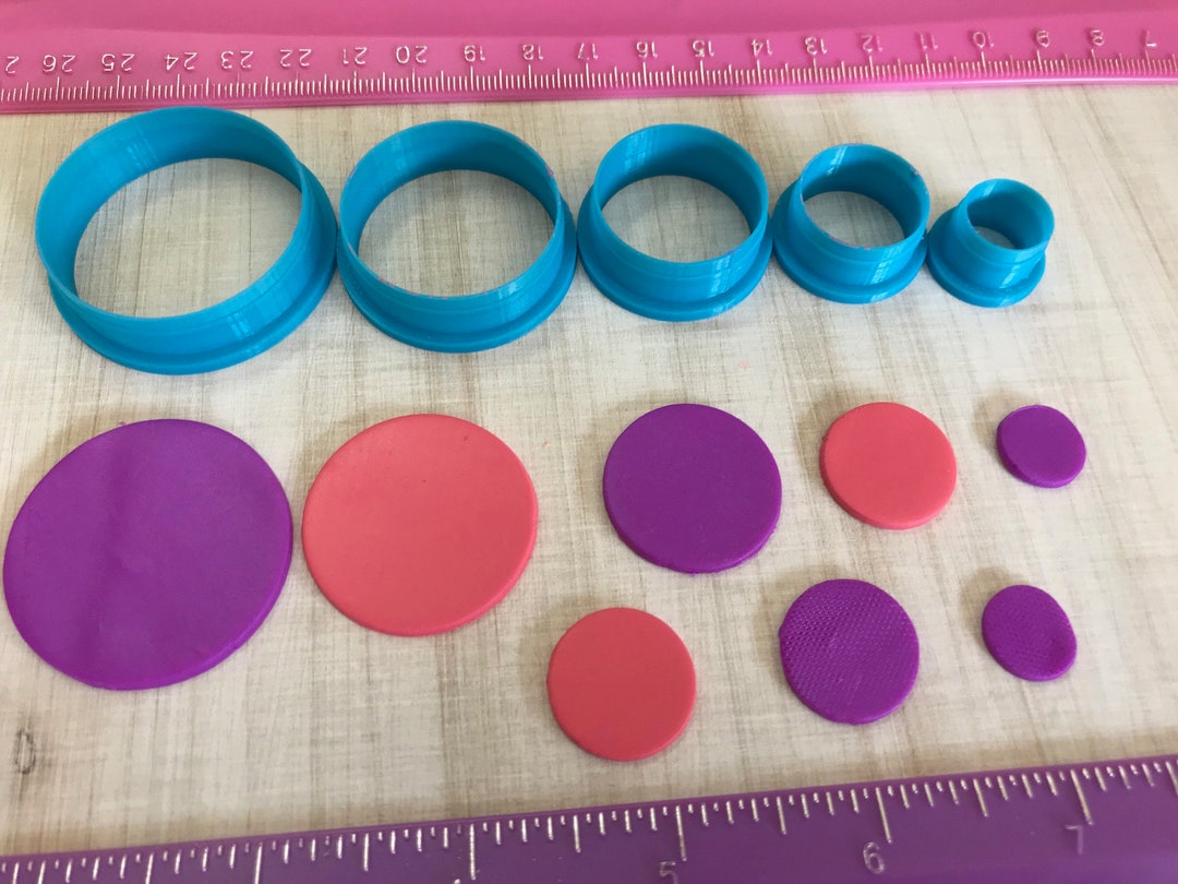 Circle Cutter for Cookie or Fondant and Polymer Clay, Jewelry Earrings ...