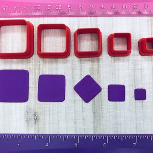 Round Corners Square Cutter for Cookie or Fondant Cutter & Polymer Clay, Jewelry Earrings Making ...