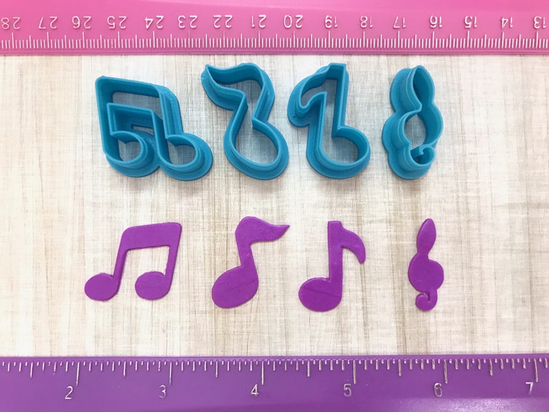 Music Note Cutters Cookie or Fondant Cutter or Polymer Clay - Etsy