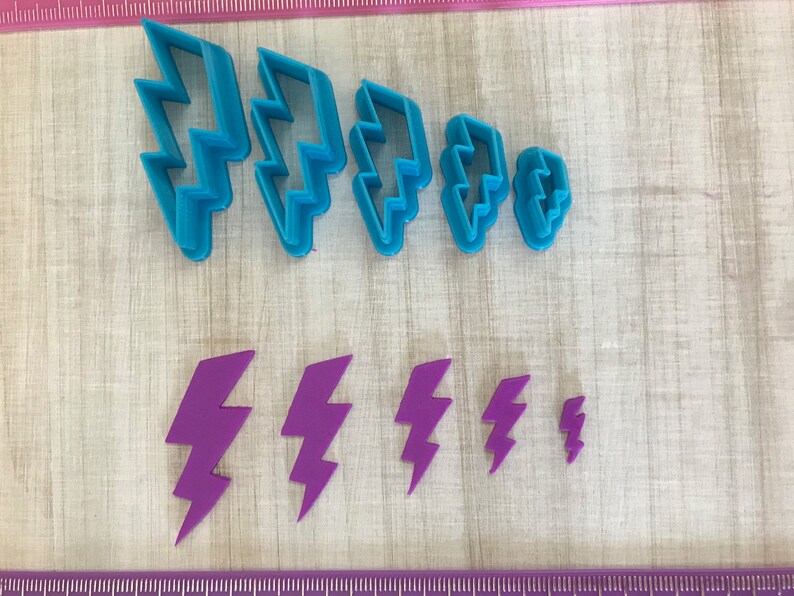 Lightning Cutter or Mirror Lightning for Polymer Clay Jewelry - Etsy