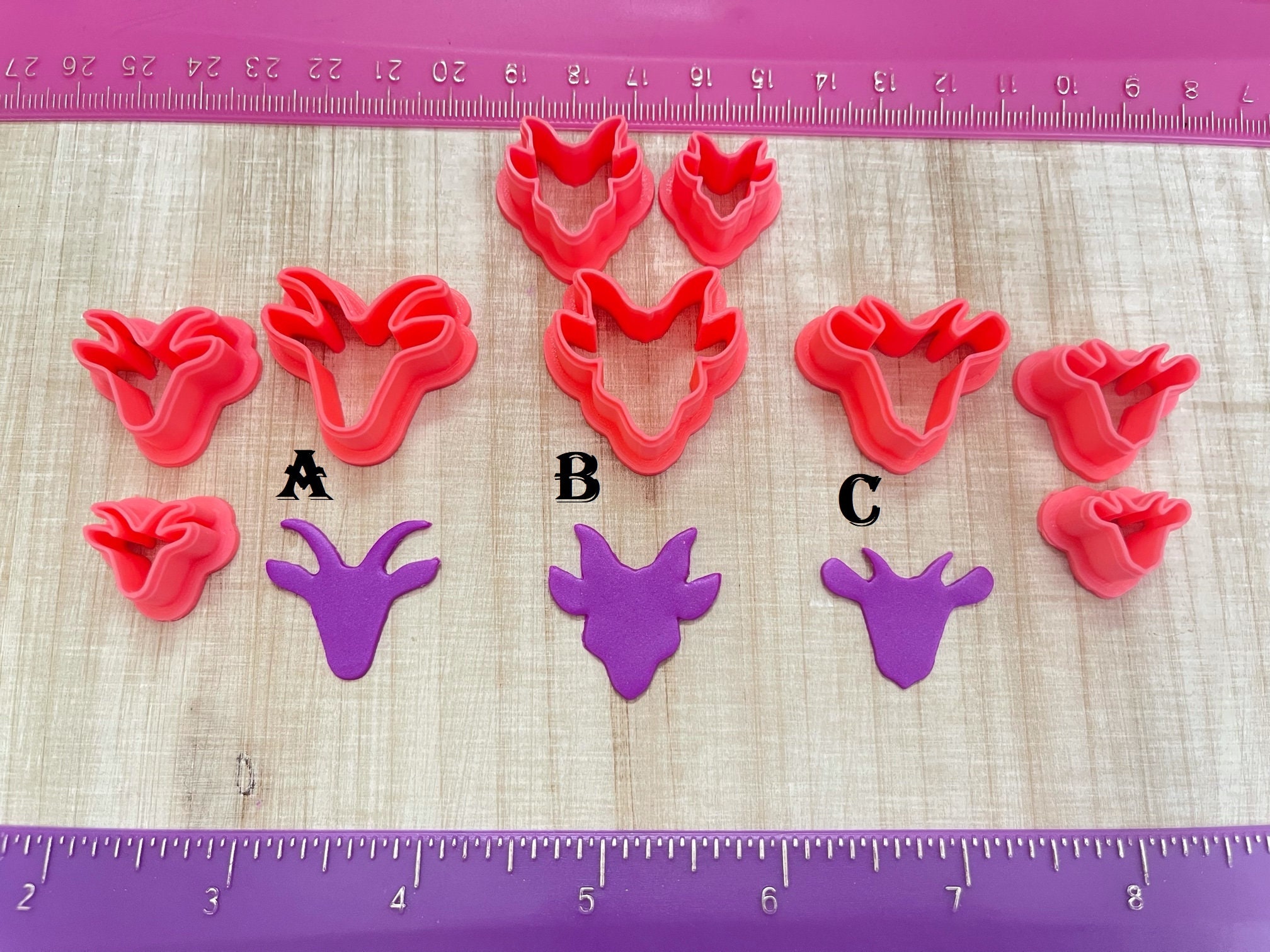 Goat Head Animal for Cookie Fondant Cutter or Polymer Clay, Jewelry ...