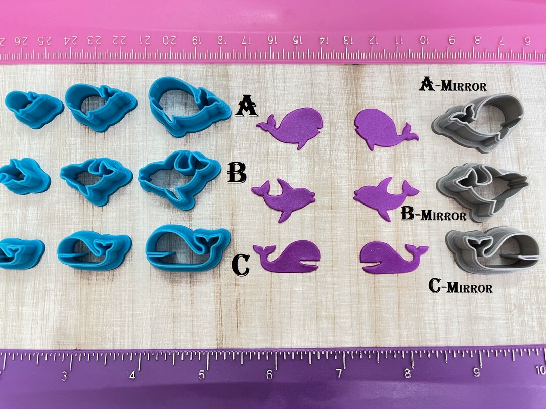Whale or Killer Whale Orca Cutter for Polymer Clay Jewelry Earring Mini ...