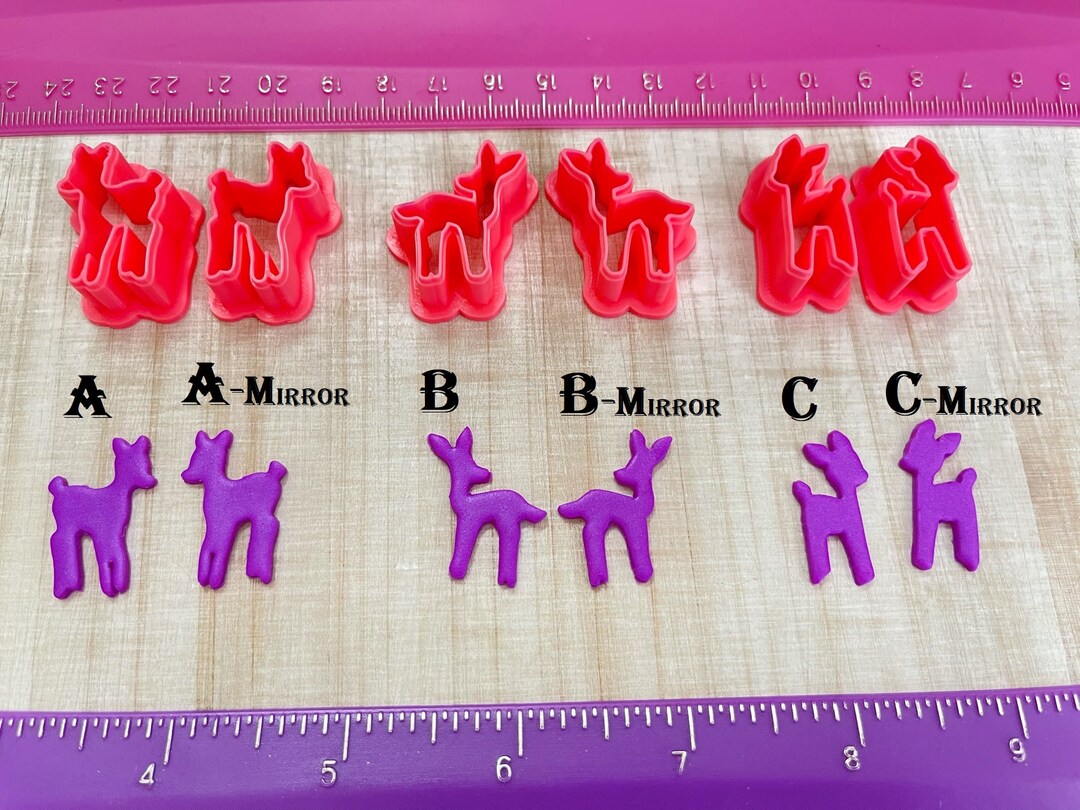 Bambi Baby Deer Cutters Animal for Polymer Clay Jewelry Earring Making ...