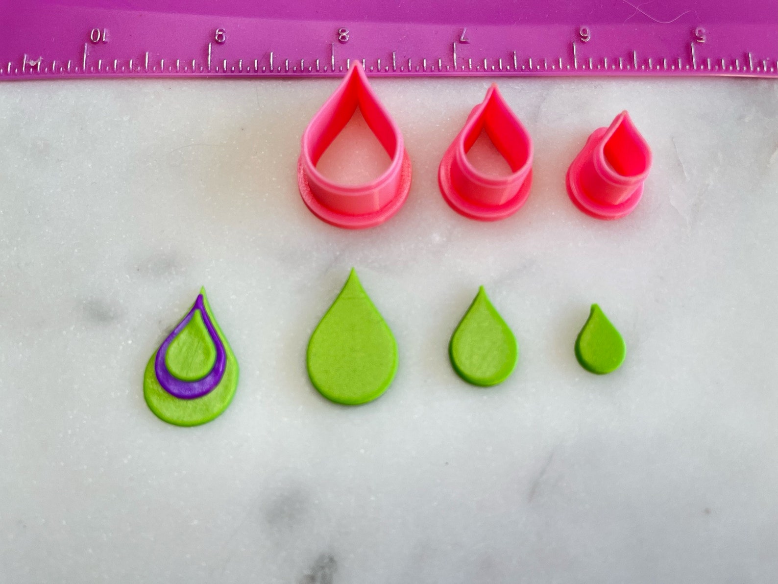 Tear Drop Cutter for Cookie or Fondant & Polymer Clay, Jewelry Earrings ...