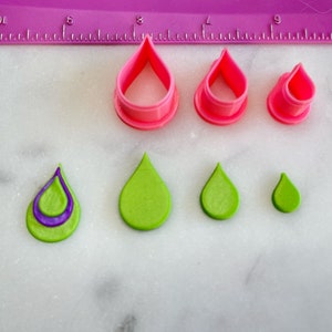 Tear Drop Cutter for Cookie or Fondant & Polymer Clay, Jewelry Earrings ...