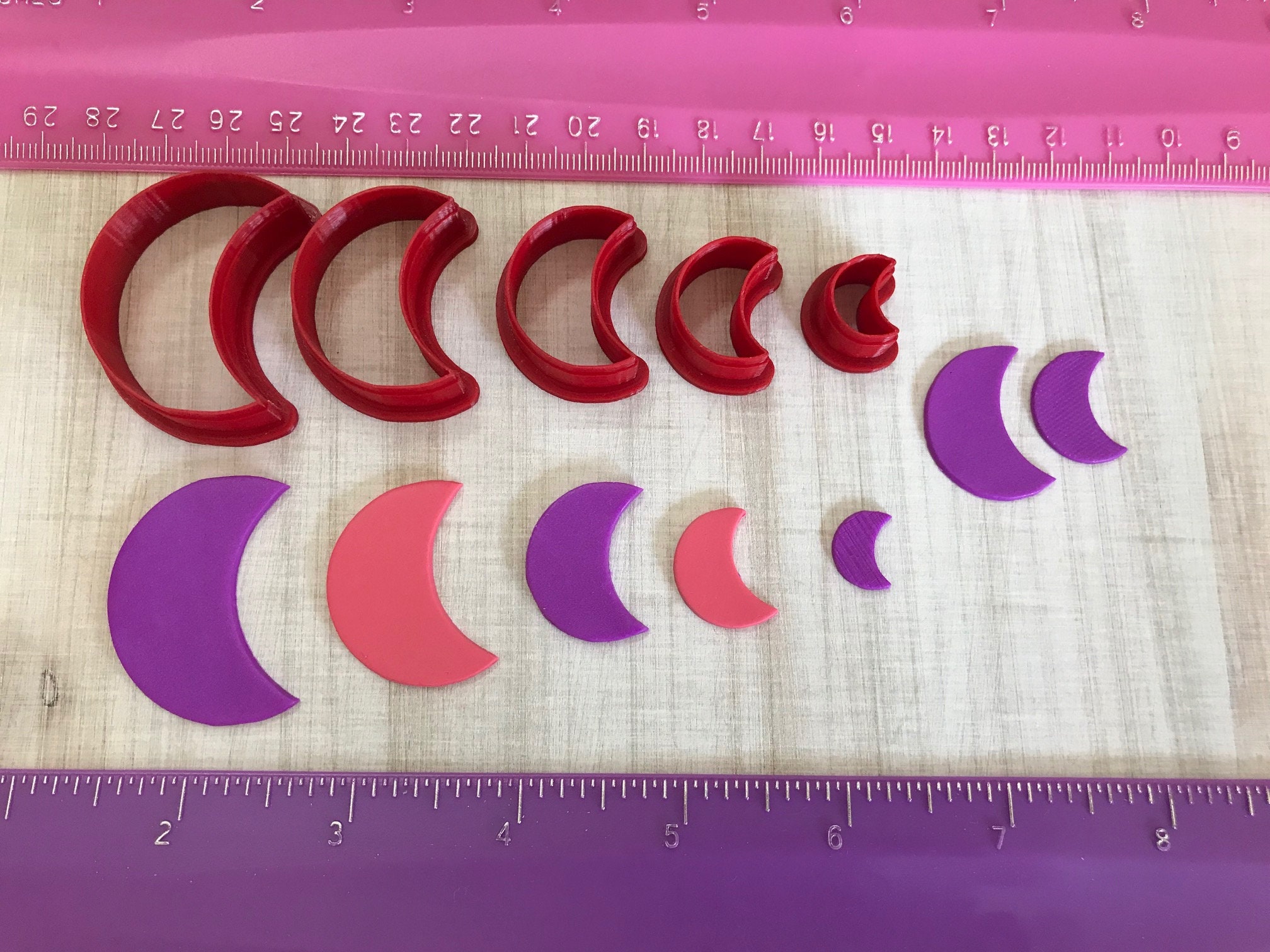 Moon Cutter Cookie or Fondant Cutter and Polymer Clay Jewelry - Etsy