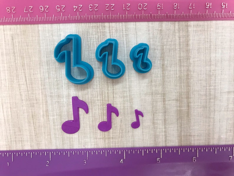 Music Note Cutters Cookie or Fondant Cutter or Polymer Clay | Etsy
