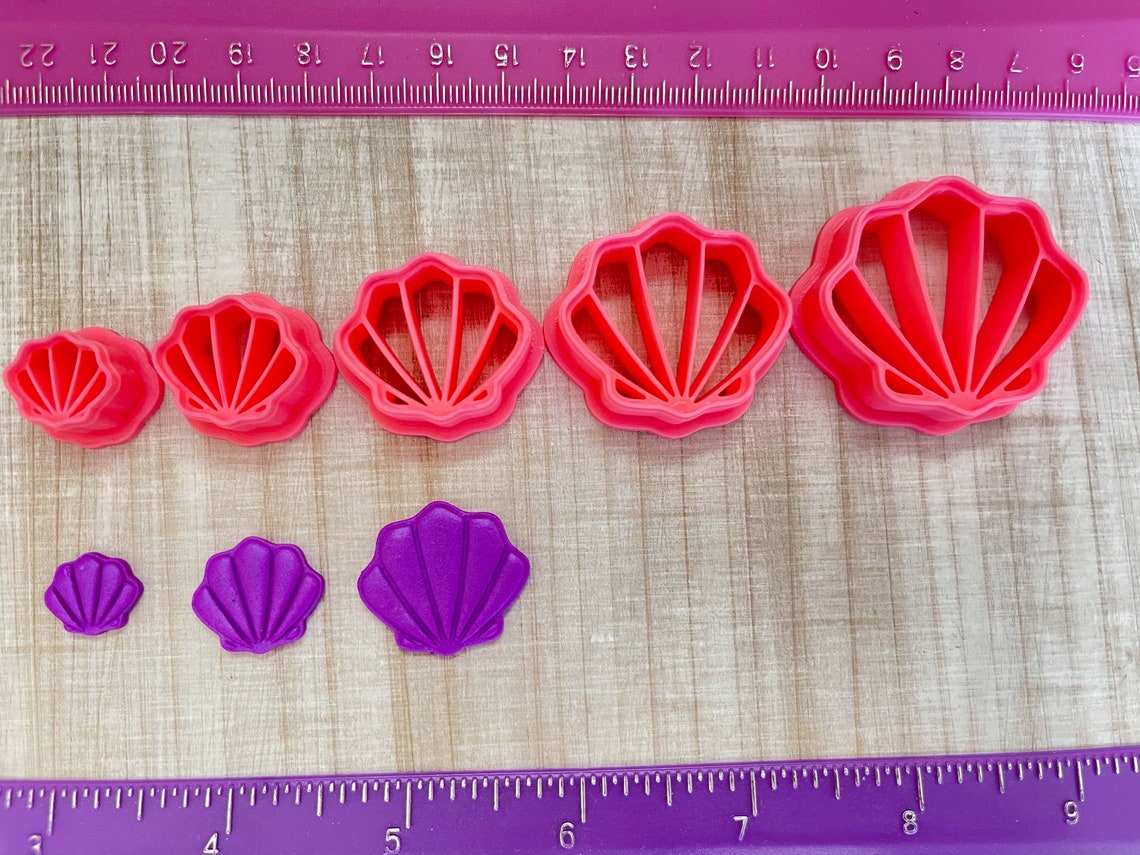 Seashell Embossing Cutter Cookie or Fondant & Polymer Clay | Etsy