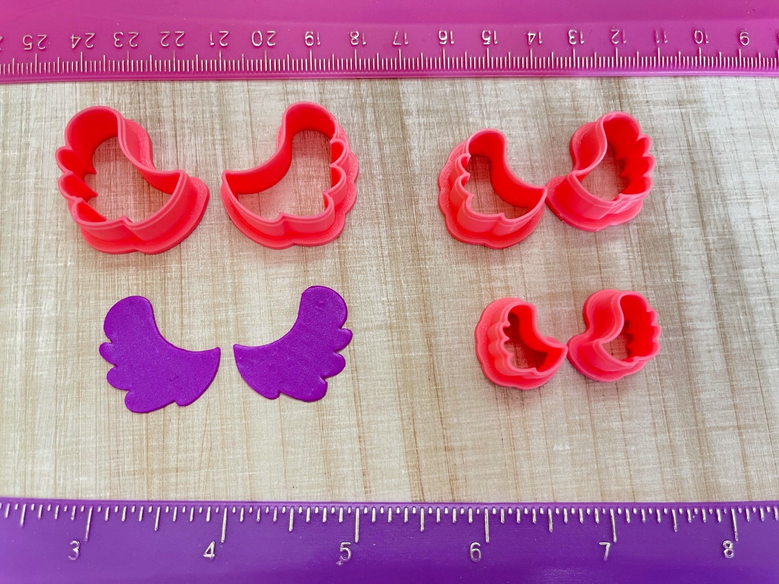 Wings and Angel Wings Set Cutters for Polymer Clay Jewelry Earring ...